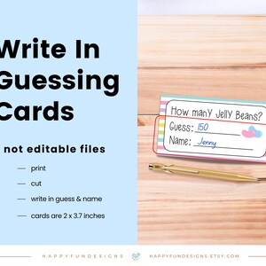 Guess How Many Jelly Beans Printable, Guessing Game Jar, Easter Church ...