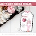 Hot Chocs and Fuzzy Socks Gift Tag Printable, Christmas Socks Tag, Hot ...