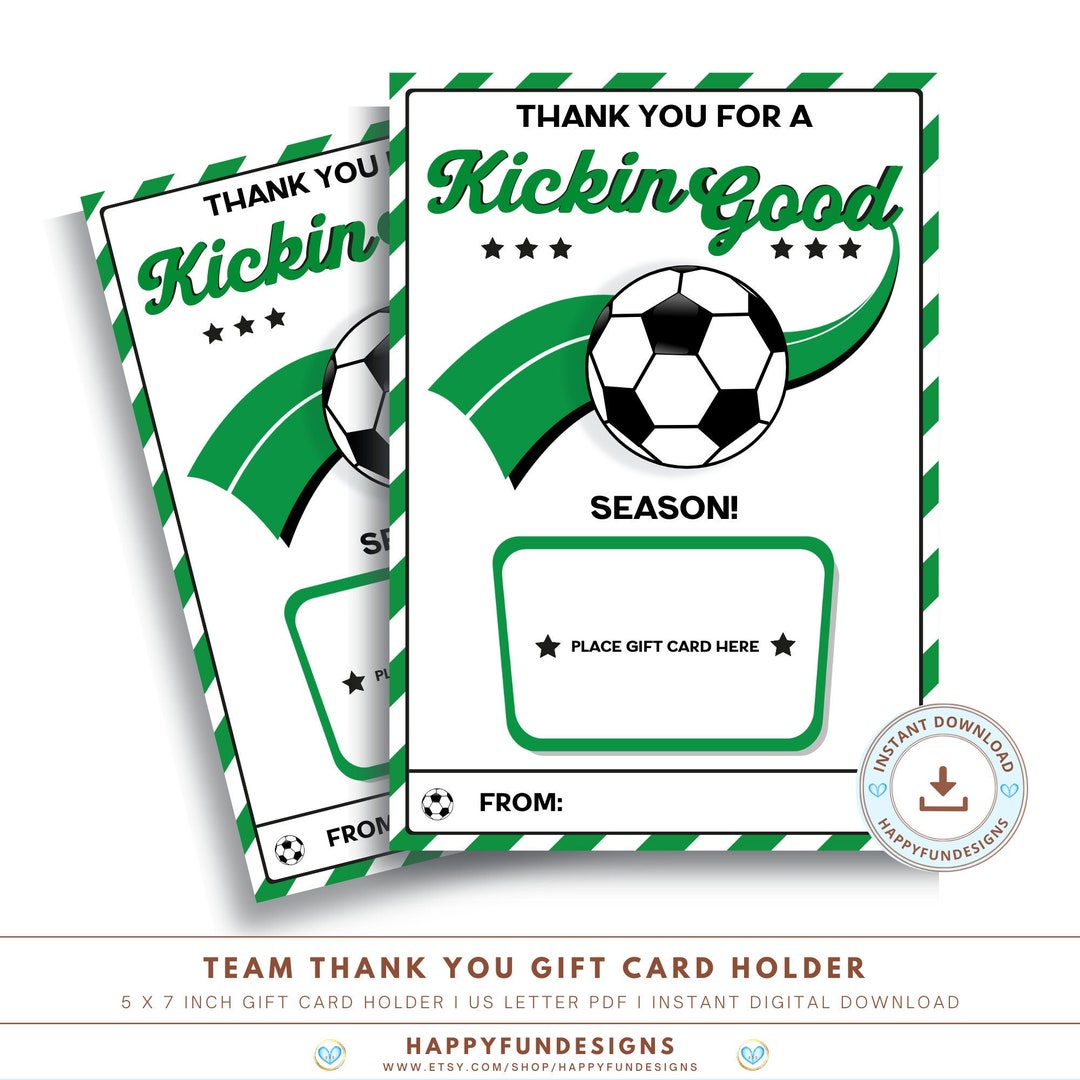 Soccer Team Gift Tags Soccer End of Season Gift Thank You - Etsy