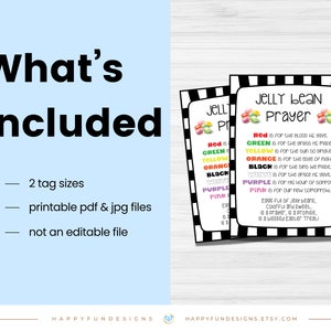 Jelly Bean Prayer Poem Tag Printable, Christian Easter Basket Filler ...