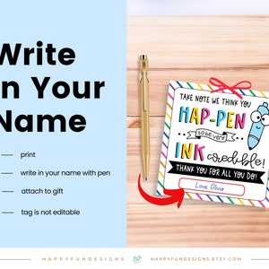 Take Note You Are Incredible Teacher Appreciation Week Tag Printable ...