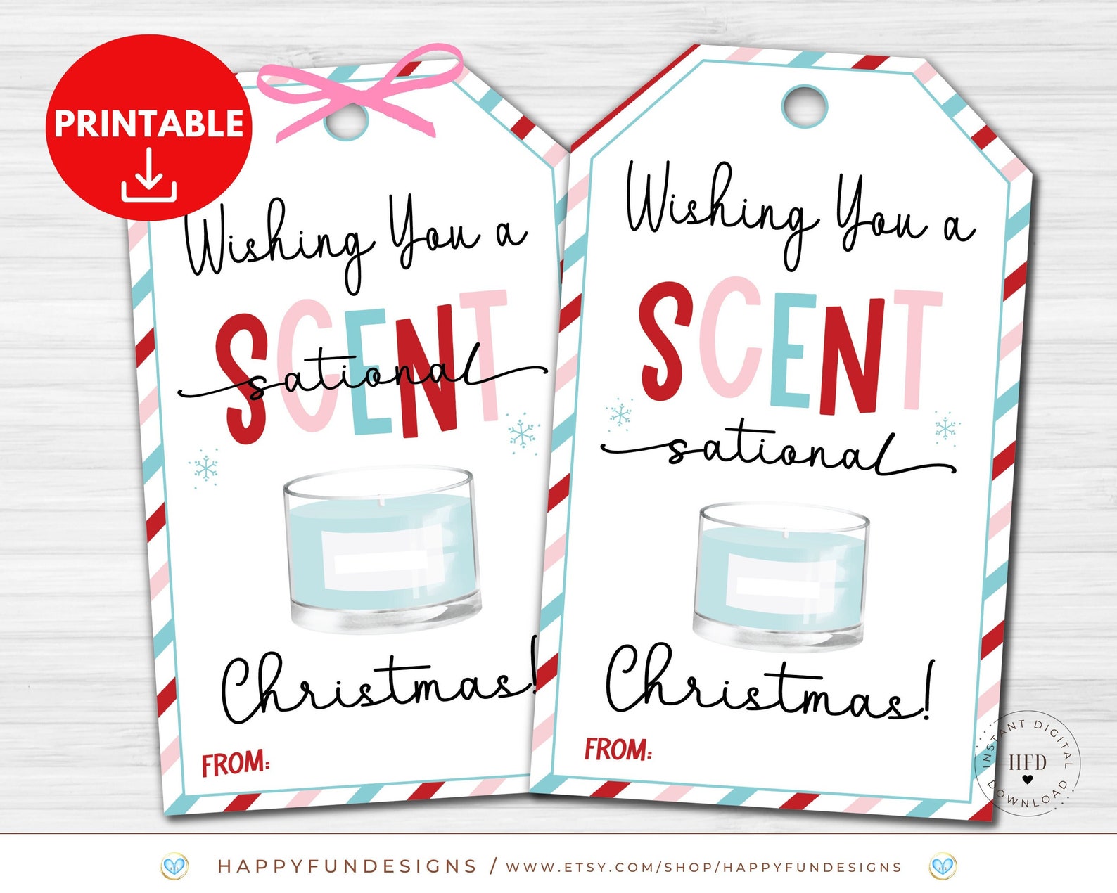 Wishing You a Scentsational Christmas Tags Printable Cozy - Etsy