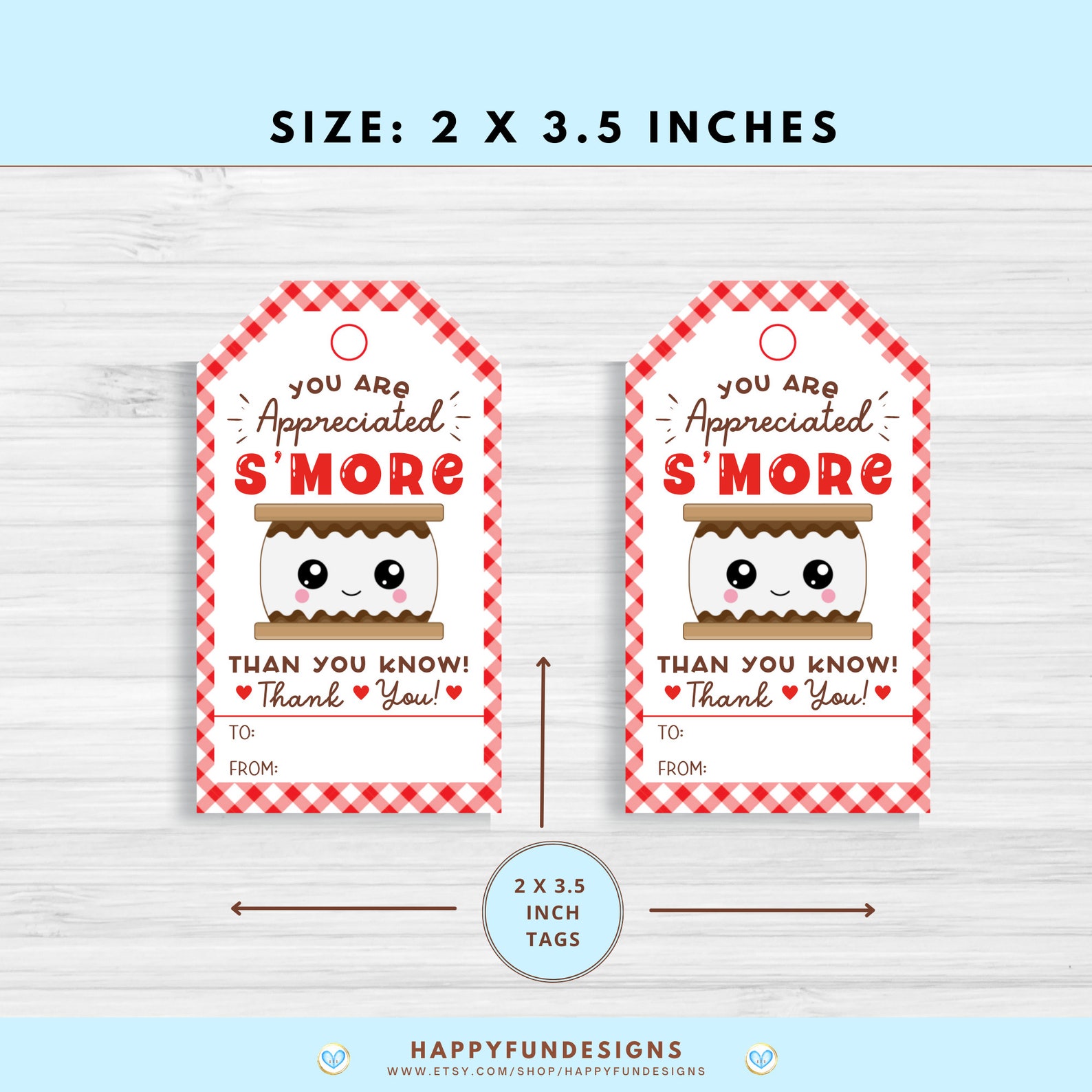 Smores Teacher Appreciation Tag Printable Smores Tags for - Etsy