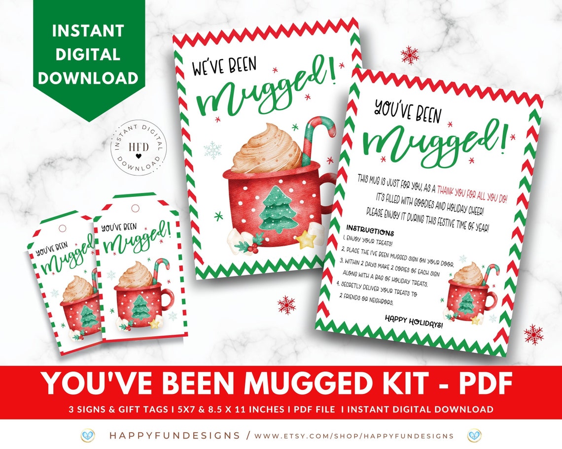 You've Been Mugged Printable PTA Thank You Teacher Staff - Etsy