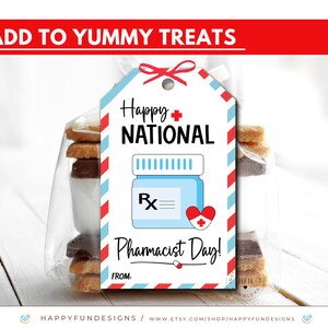 Pharmacy Appreciation Tag Printable, National Pharmacist Day Gift Idea ...