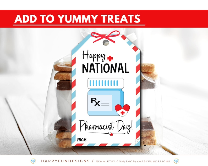 Pharmacy Appreciation Tag Printable National Pharmacist Day - Etsy