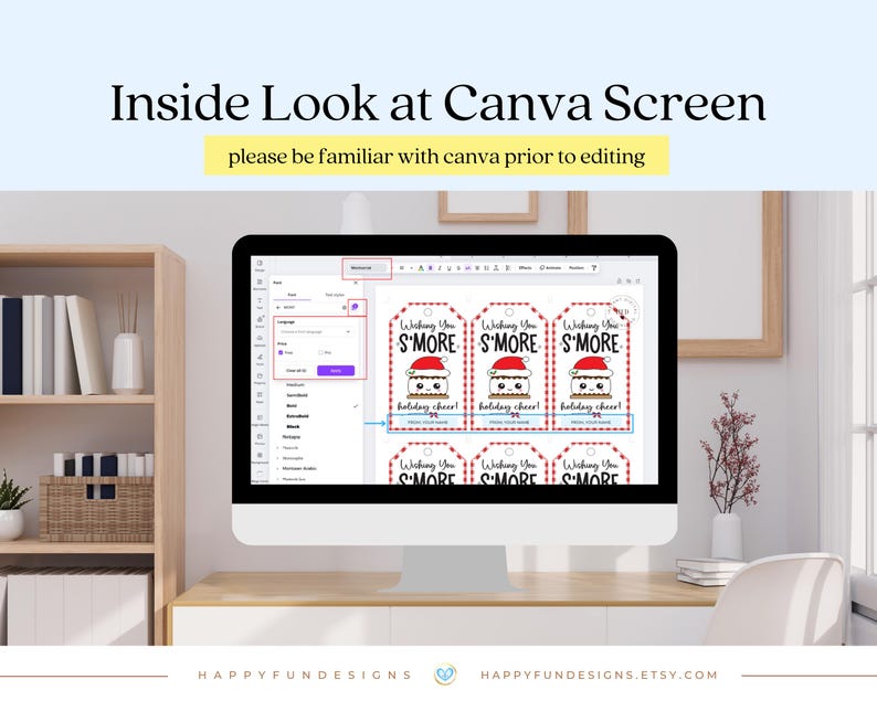 Christmas Smore Tag Printable, Wishing You Smore Holiday Cheer, Teacher ...