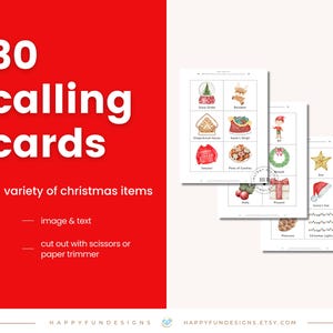 Christmas Classroom Bingo Game Printable, Christmas Eve Game, Xmas ...