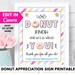 Donut You Know Appreciation Editable Sign Printable, Donuts for Staff ...