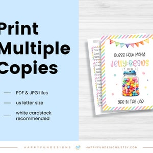 Guess How Many Jelly Beans Printable, Guessing Game Jar, Easter Church ...