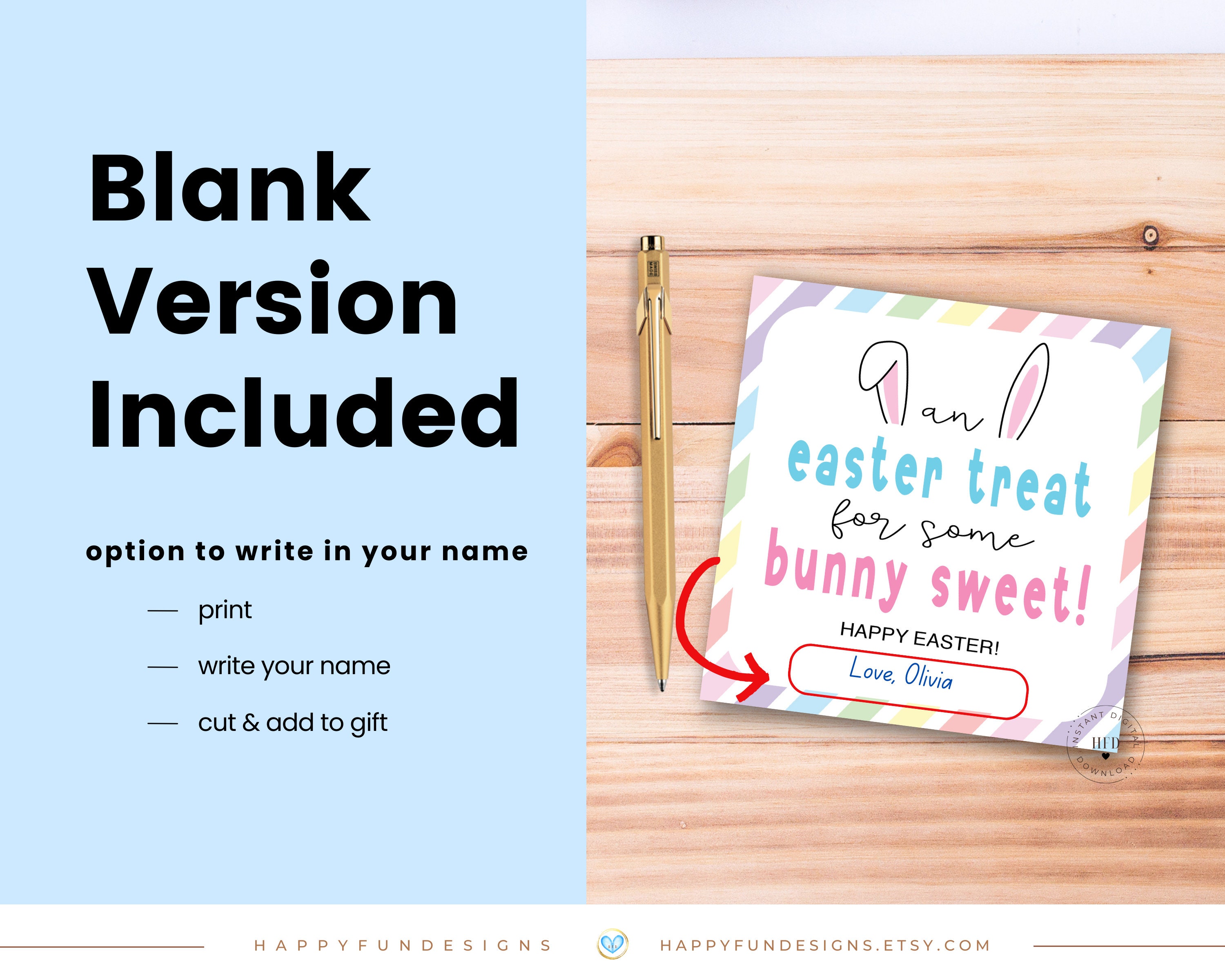 Easter Treat for Some Bunny Sweet Tag Printable, Editable Bunny Tag ...