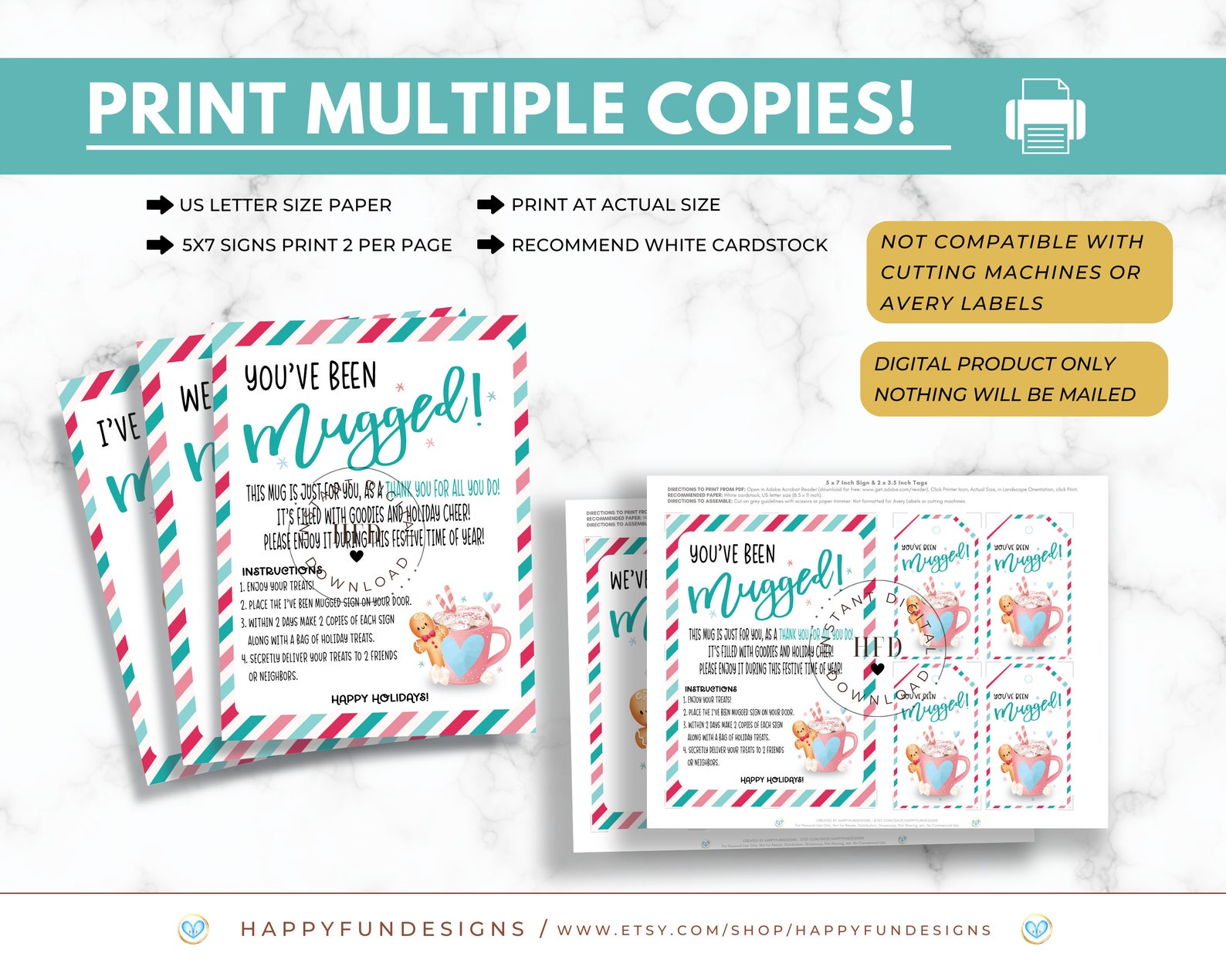 You've Been Mugged Printable PTA Thank You Teacher Staff - Etsy