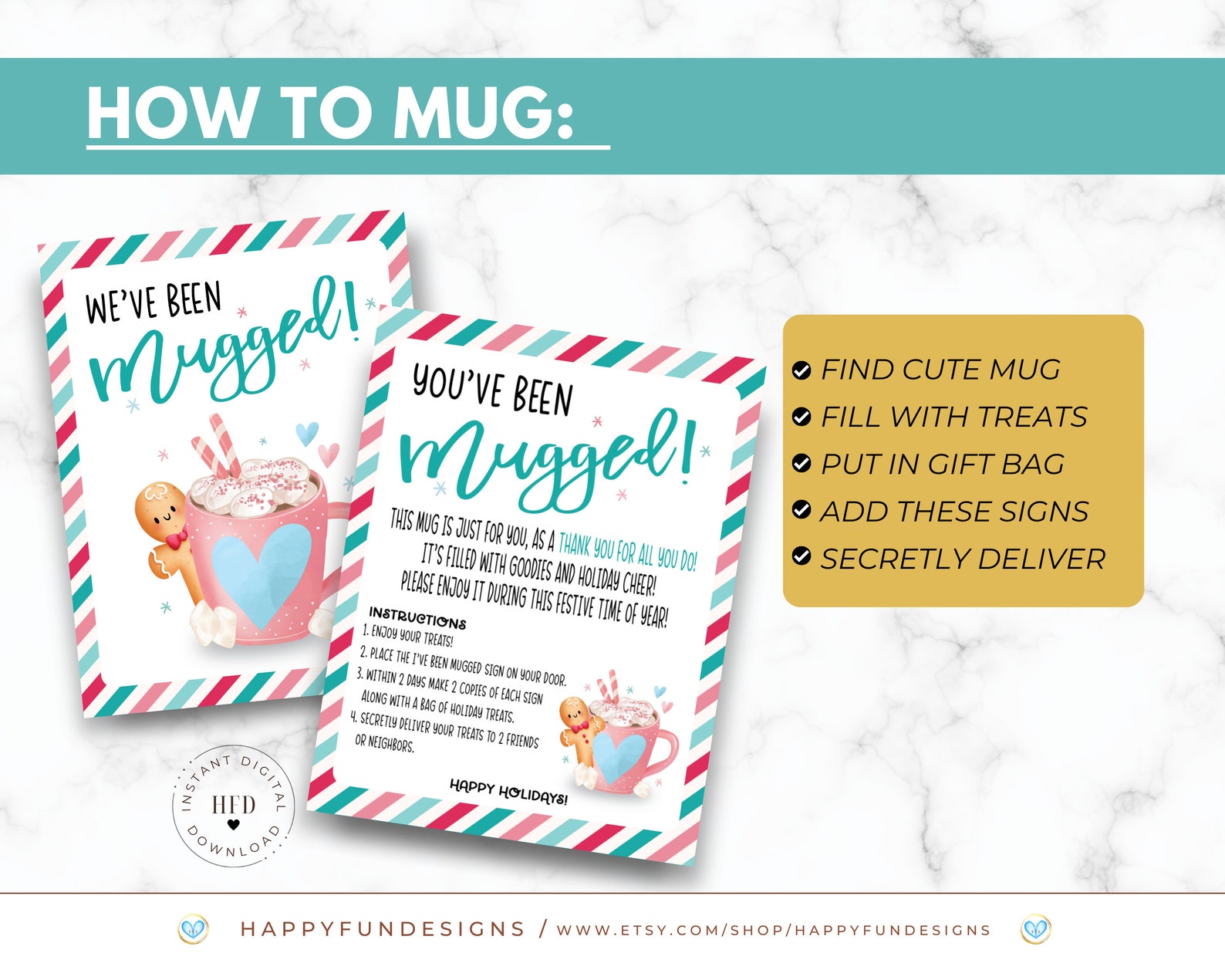 You've Been Mugged Printable PTA Thank You Teacher Staff - Etsy