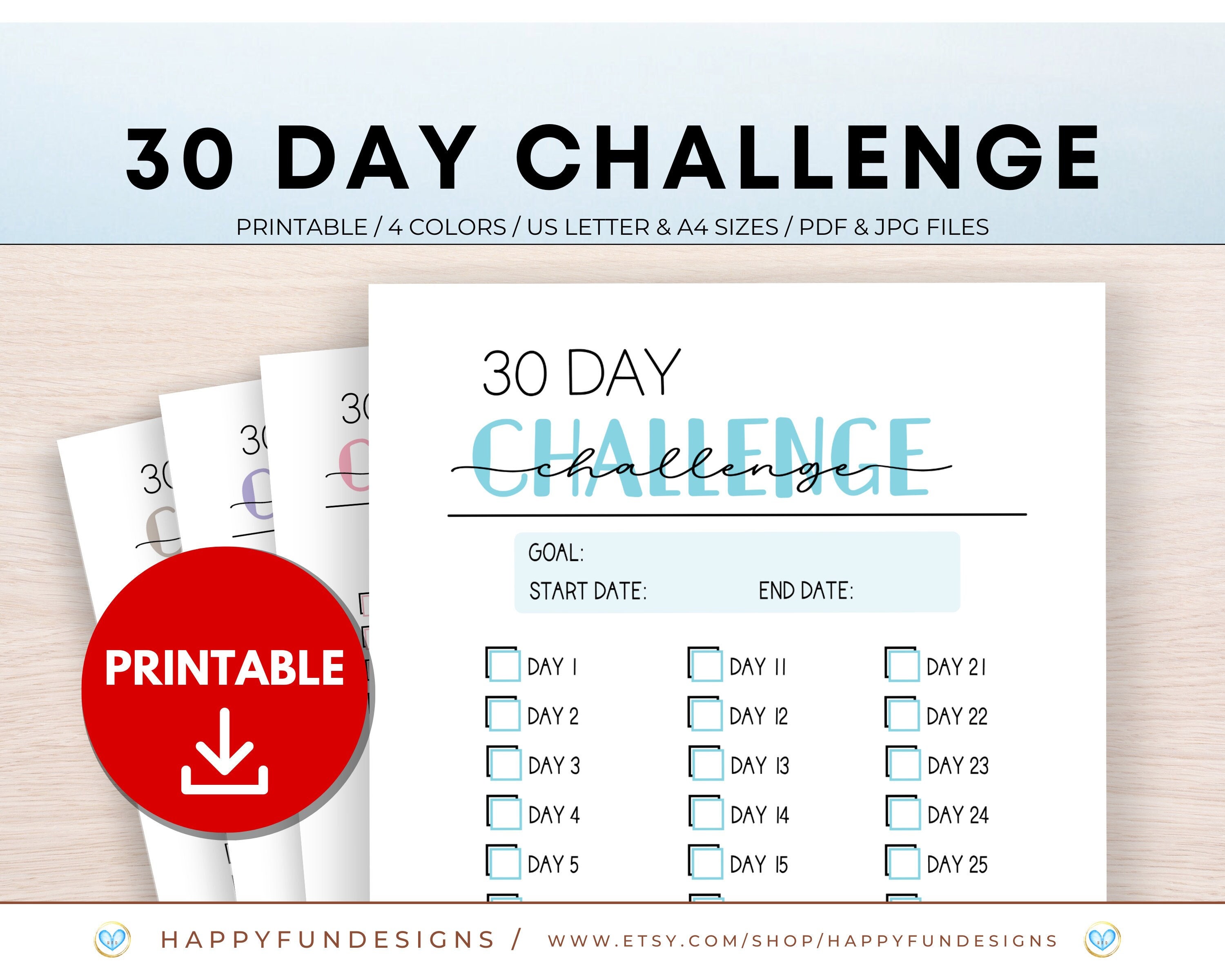 Printable Workout Challenges
