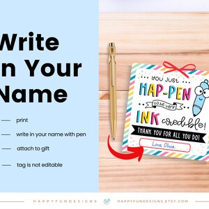 Ink Credible Nurse Teacher Staff Volunteer Pen Marker Appreciation Week ...