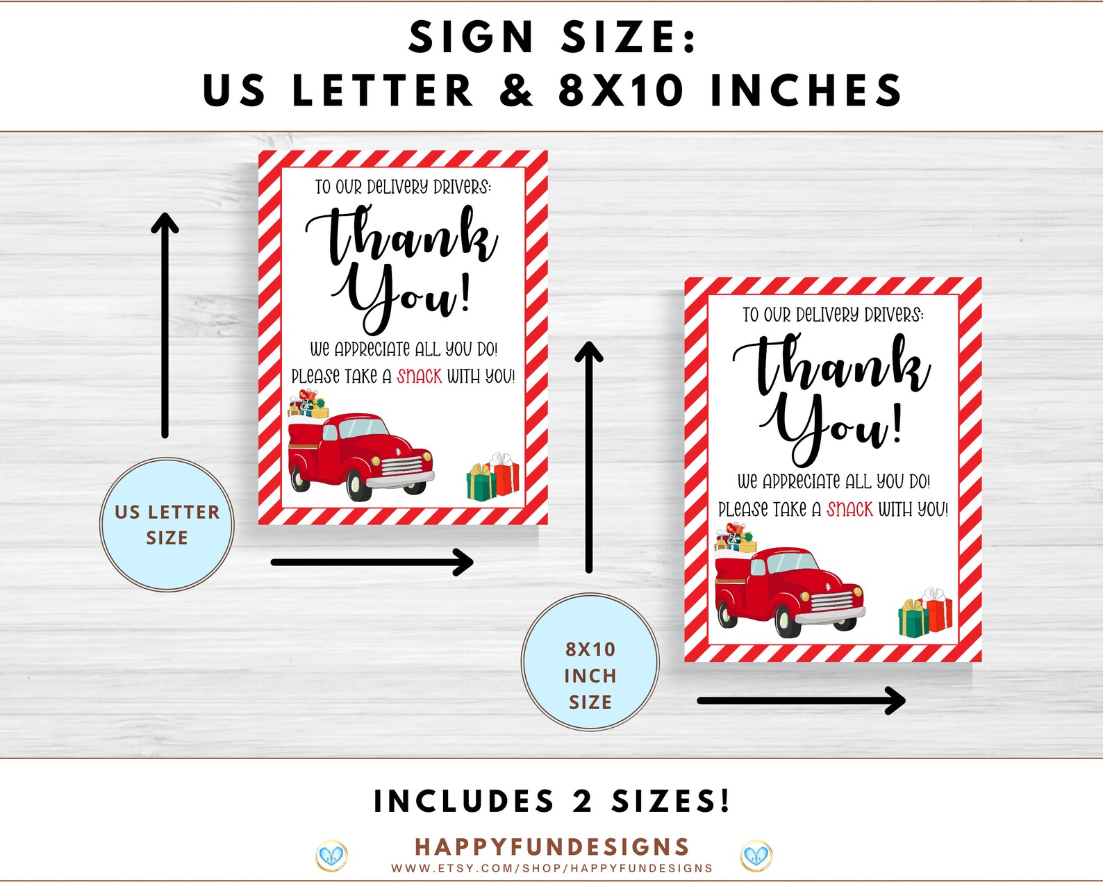 Delivery Driver Christmas Sign Printable Thank You for - Etsy