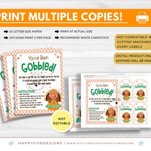 You've Been Gobbled Printable Thanksgiving Teacher Staff Appreciation ...