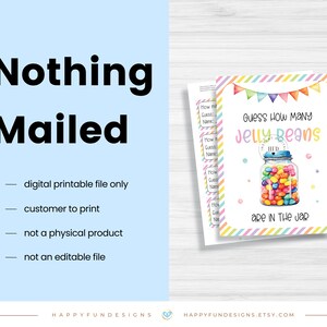 Guess How Many Jelly Beans Printable, Guessing Game Jar, Easter Church ...