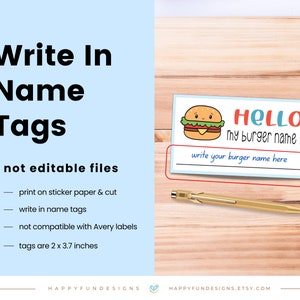 Whats Your Burger Name Game Printable, Kids Backyard Camping Burger ...
