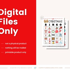 Christmas Classroom Bingo Game Printable, Christmas Eve Game, Xmas ...