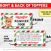 Reindeer Food Bag Topper, Magic Reindeer Food Printable Santa Reindeer ...