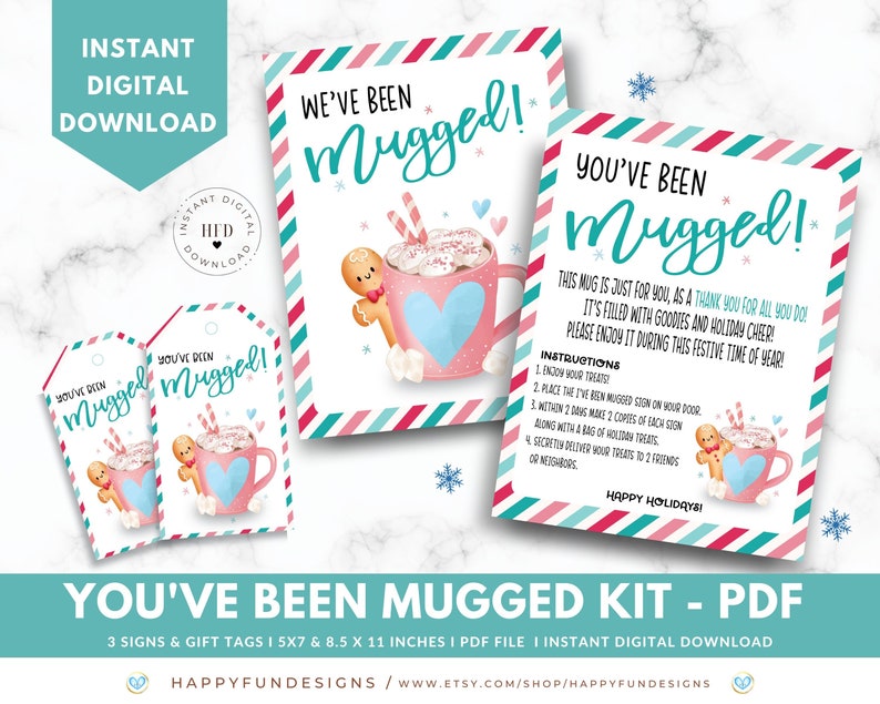 You've Been Mugged Printable PTA Thank You Teacher Staff - Etsy
