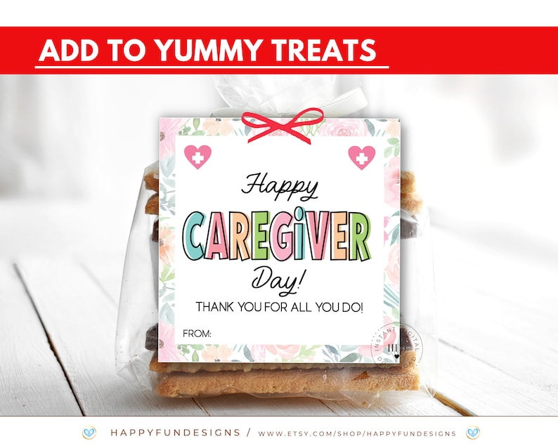 National Caregivers Day Tag Printable, Thank You Caregiver, Hospital ...