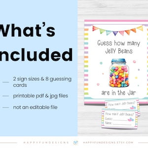 Guess How Many Jelly Beans Printable, Guessing Game Jar, Easter Church ...