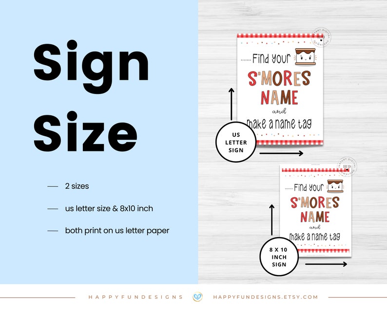 Whats Your Smores Name Game Kit Printable Kids Backyard Camping Smores ...