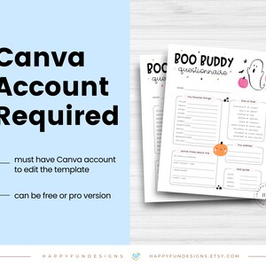 Editable Boo Buddy Questionnaire Printable, Boo Buddies, Youve Been ...