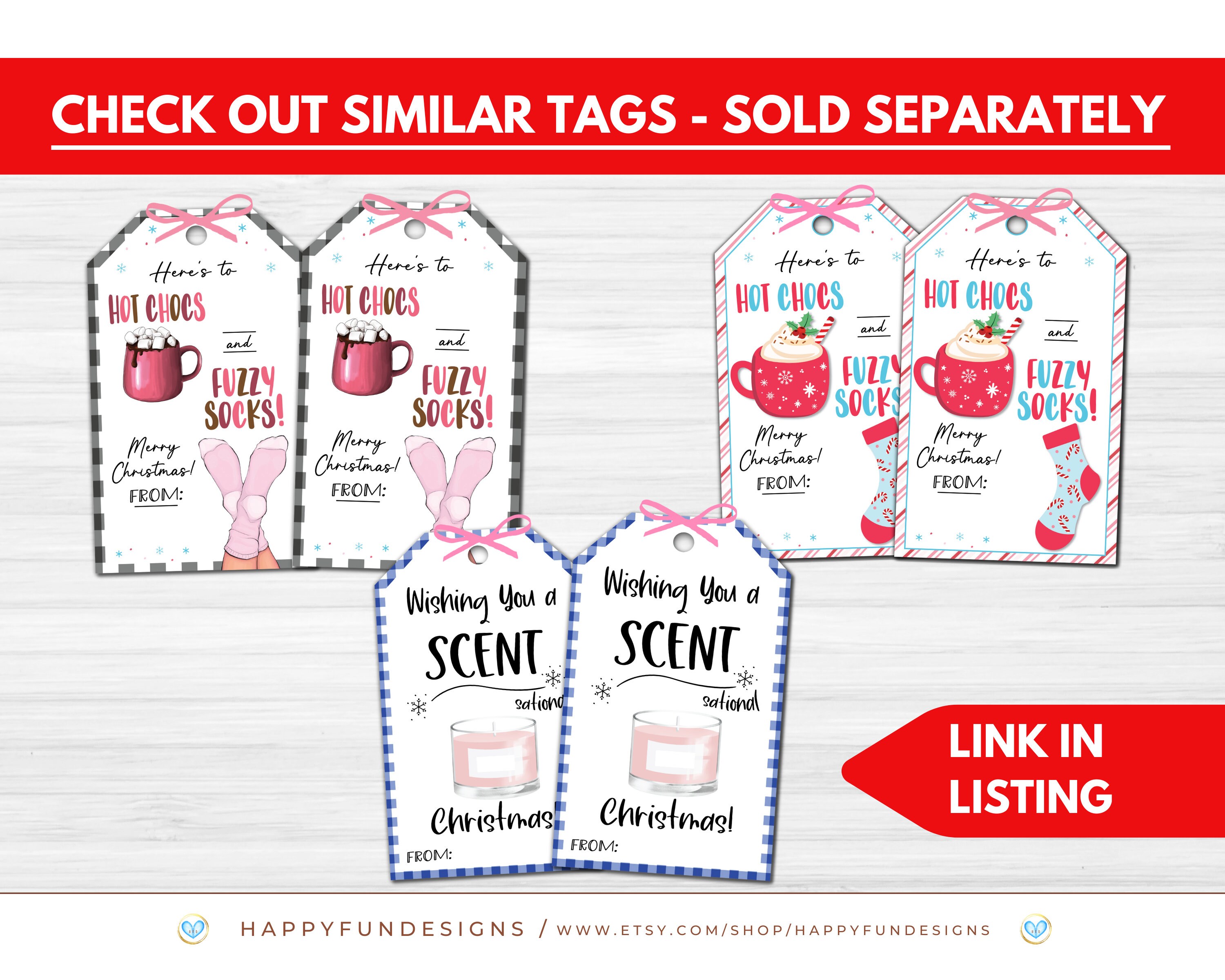 Wishing You a Scentsational Christmas Tags Printable, Cozy Christmas ...