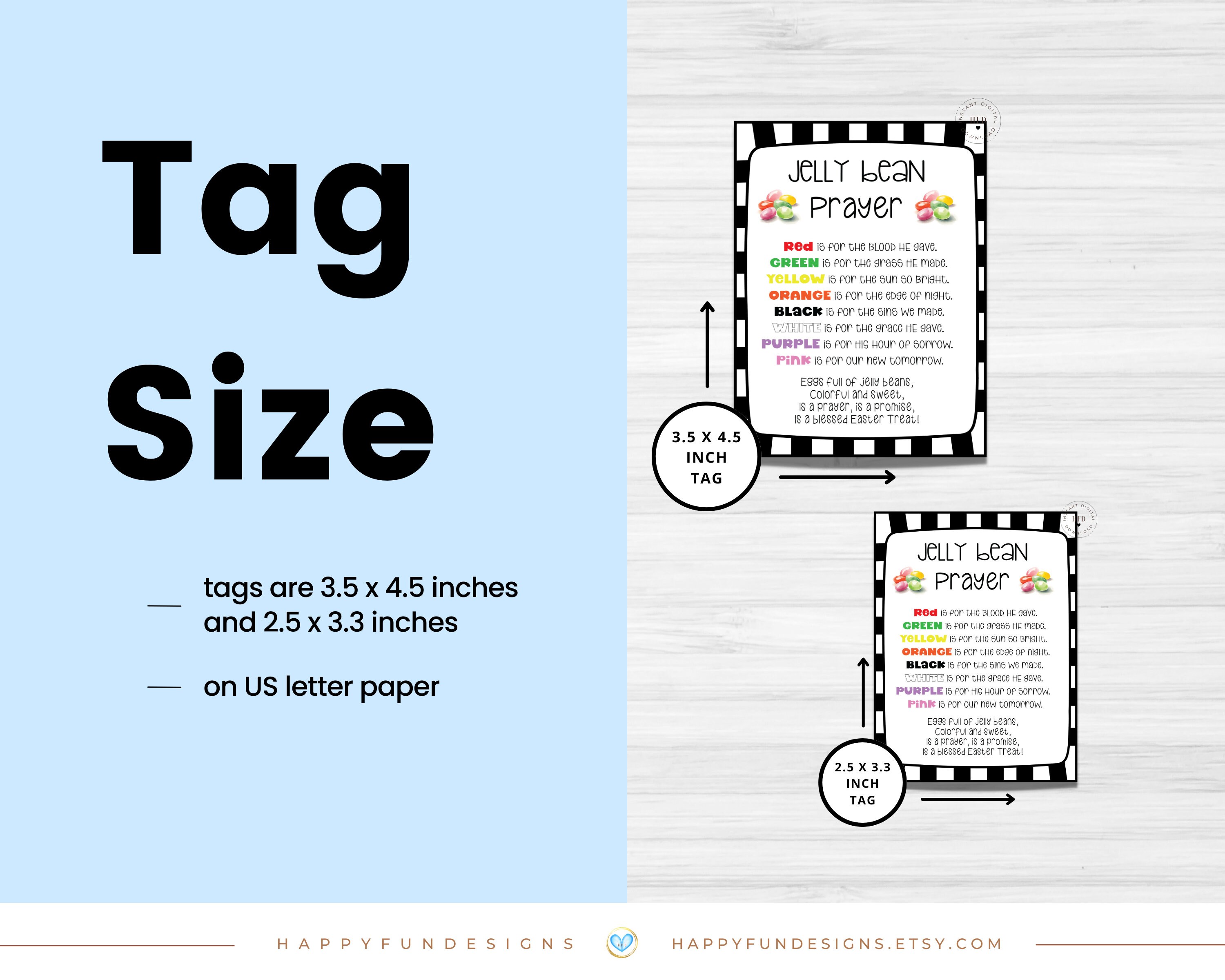 Jelly Bean Prayer Poem Tag Printable, Christian Easter Basket Filler ...