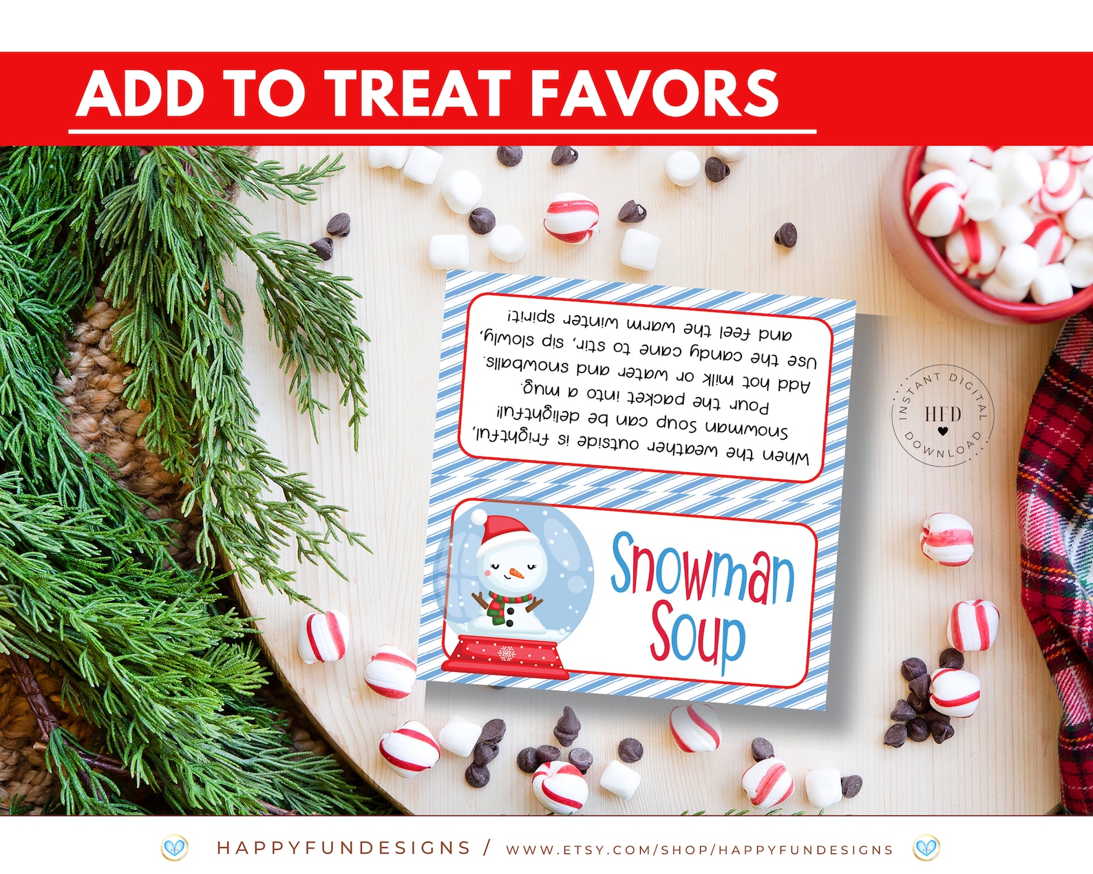 Snowman Soup Treat Bag Topper Printable, Snowman Soup Tag, Snowman Soup ...