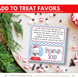 Snowman Soup Treat Bag Topper Printable, Snowman Soup Tag, Snowman Soup ...
