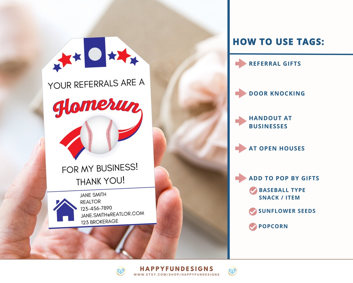 Realtor Pop by Tag Printable Realtor Gift Tag Spring Real - Etsy