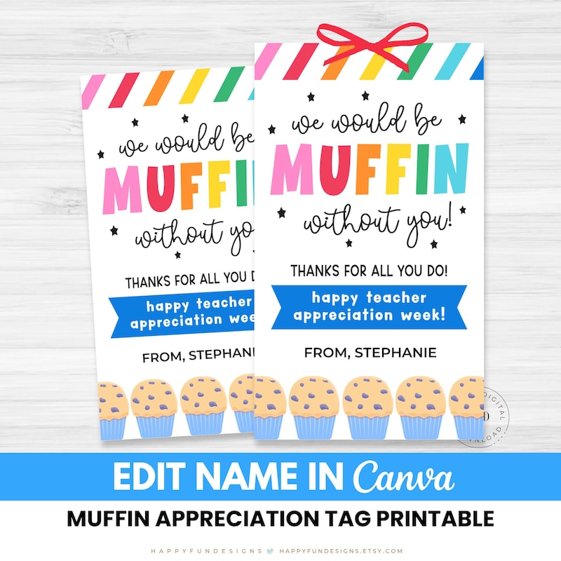 Muffins for Mom Tags - Etsy