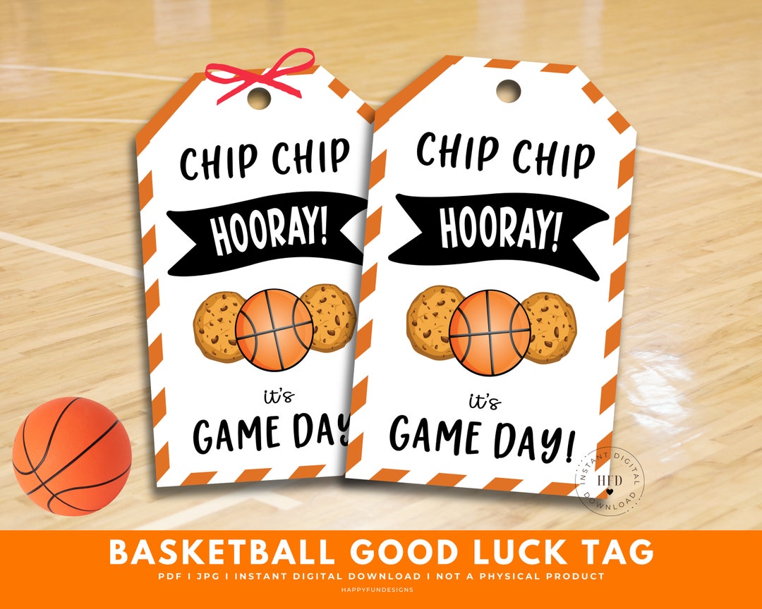 Basketball Game Day Treat Tag Printable Basketball Team Goodies Chip ...