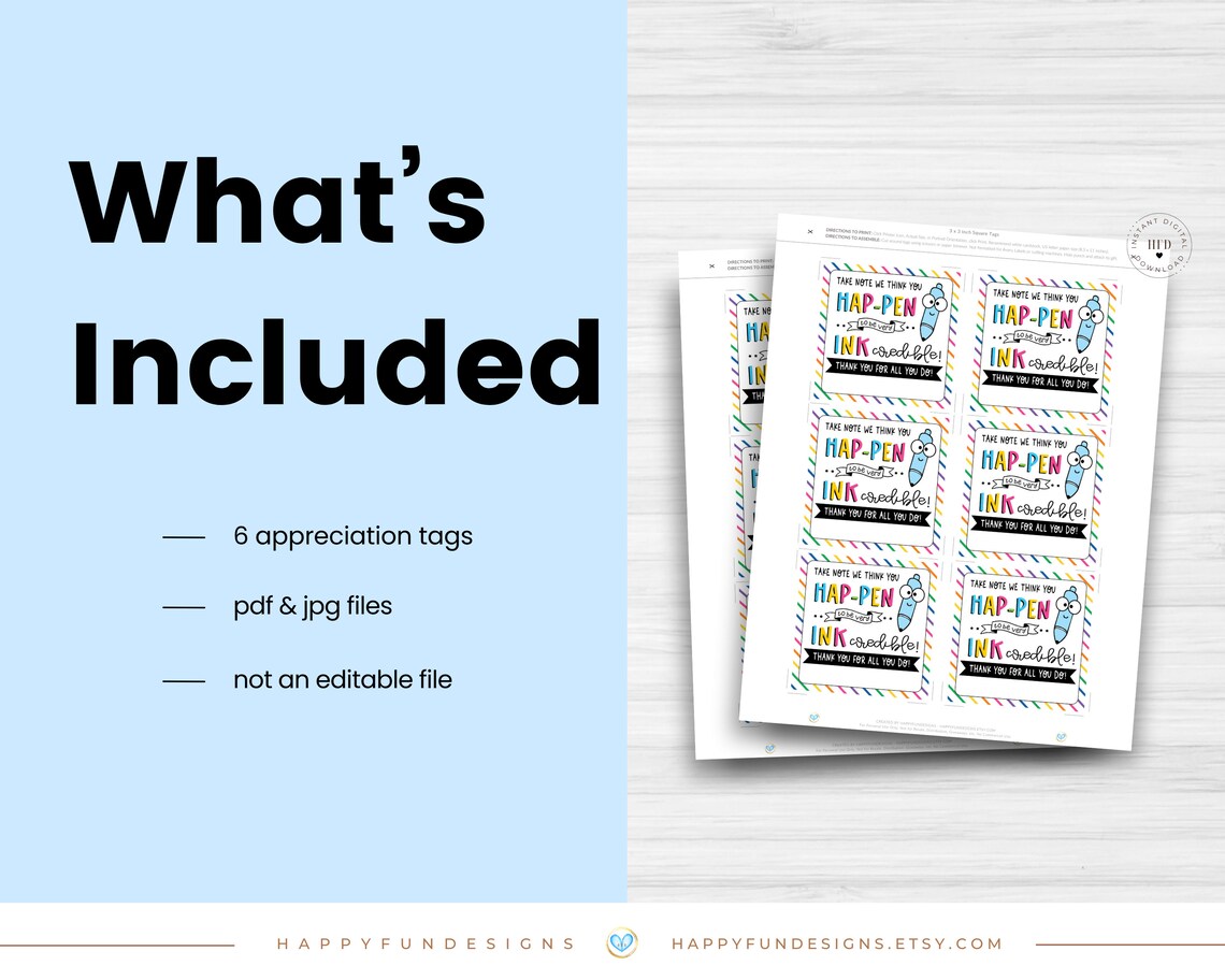 Take Note You Are Incredible Teacher Appreciation Week Tag Printable ...