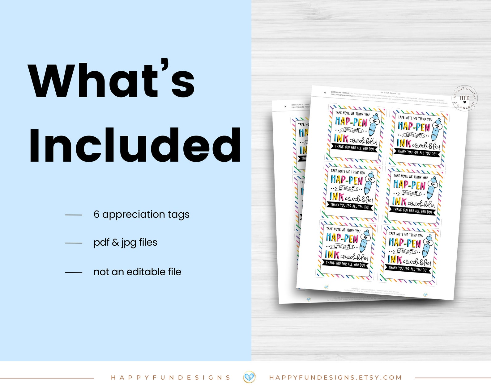 Take Note You Are Incredible Teacher Appreciation Week Tag Printable ...