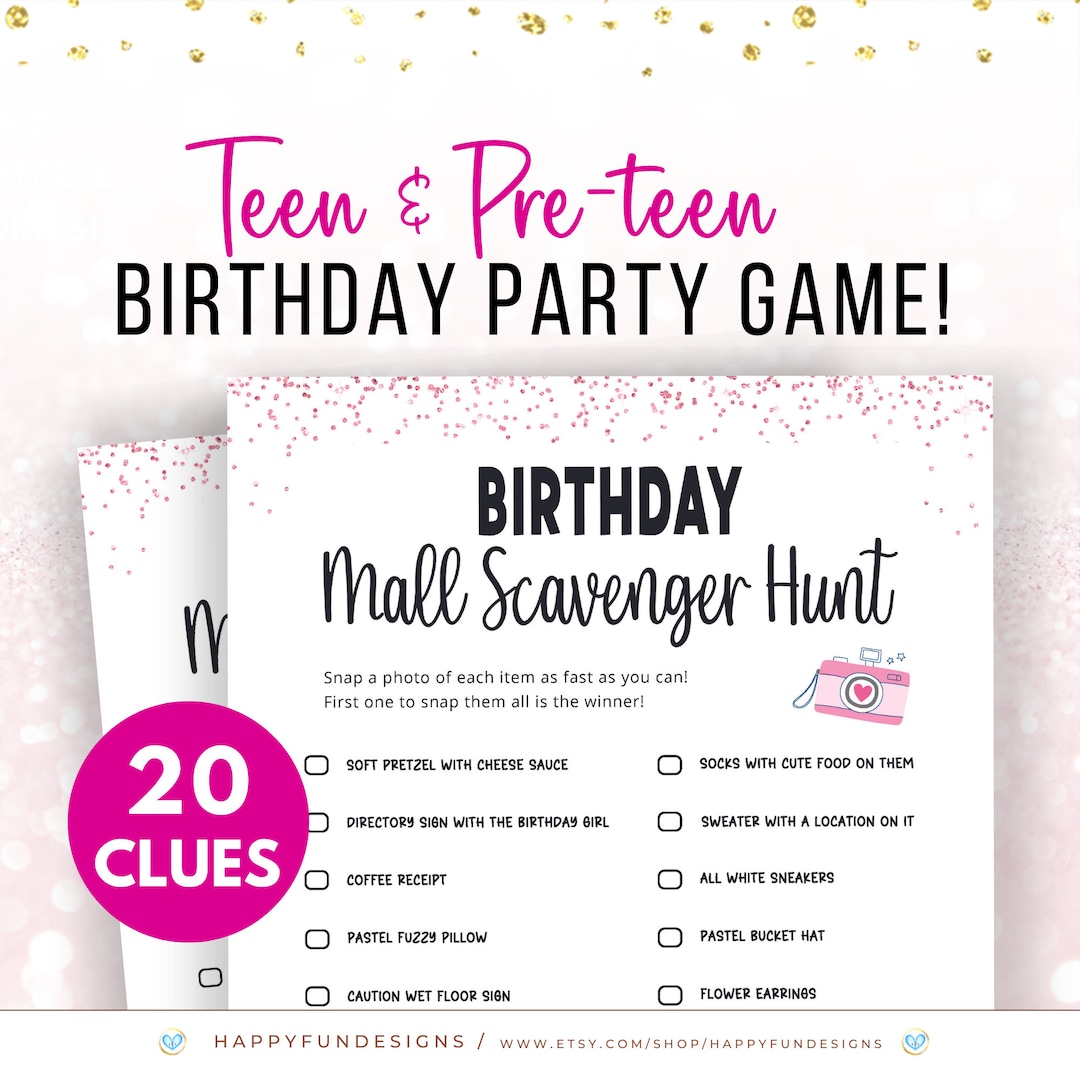 Mall Scavenger Hunt for Teens, Scavenger Hunt for Teens at the Mall ...