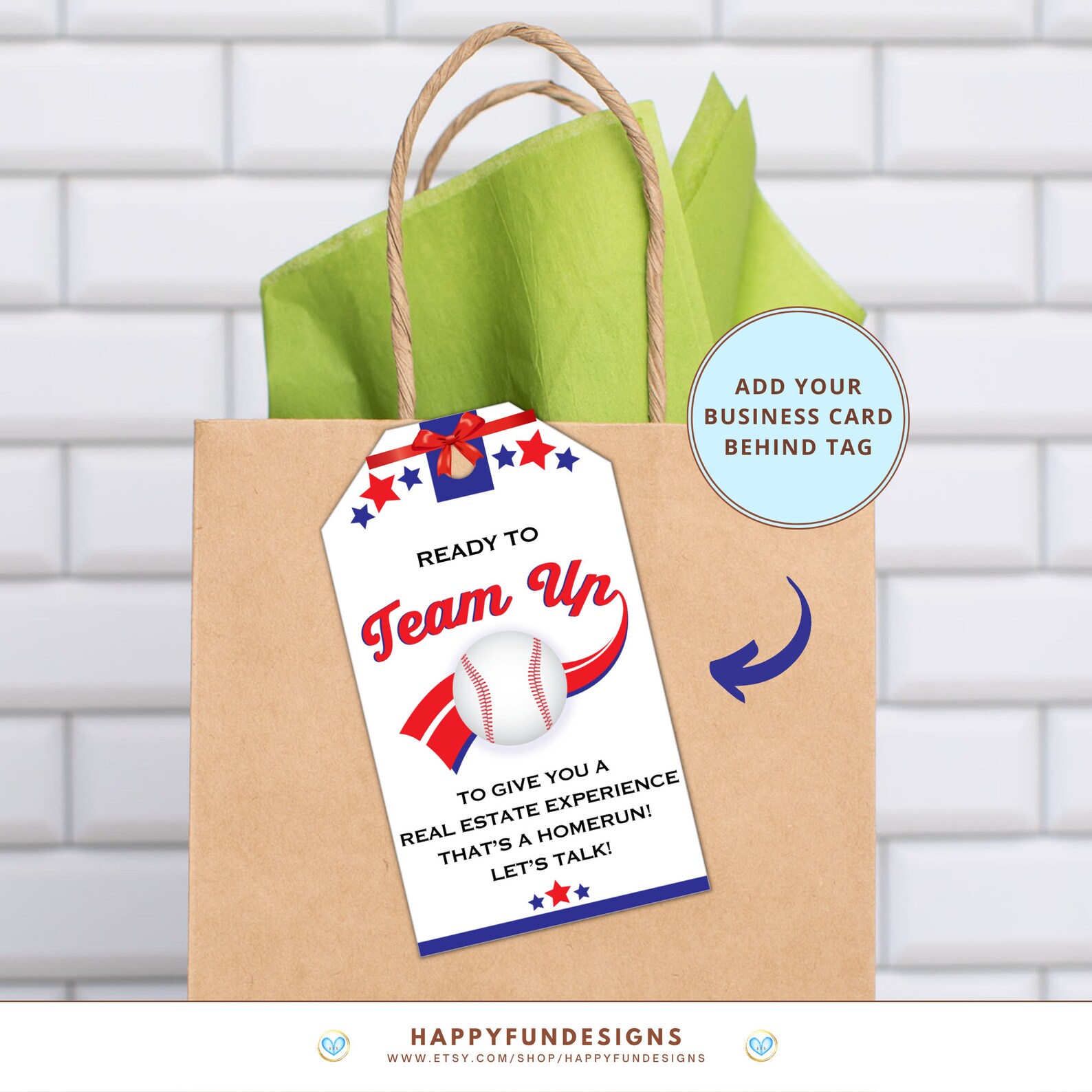 Realtor Pop by Tag Printable Realtor Gift Tag Spring Real | Etsy