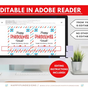 Happy Phlebotomist Week Tag, Phlebotomy Technician Appreciation Tag ...