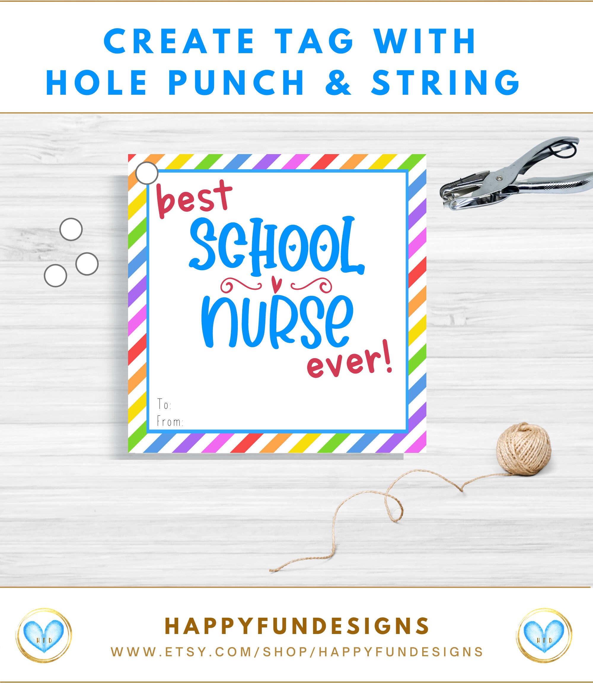 School Nurse Appreciation Gift Tags Printable Best School - Etsy