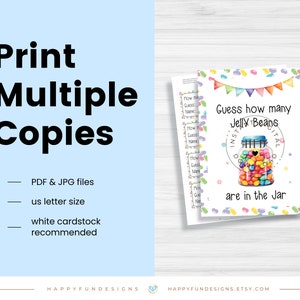 Guess How Many Jelly Beans Printable, Guessing Game Jar, Easter Church ...