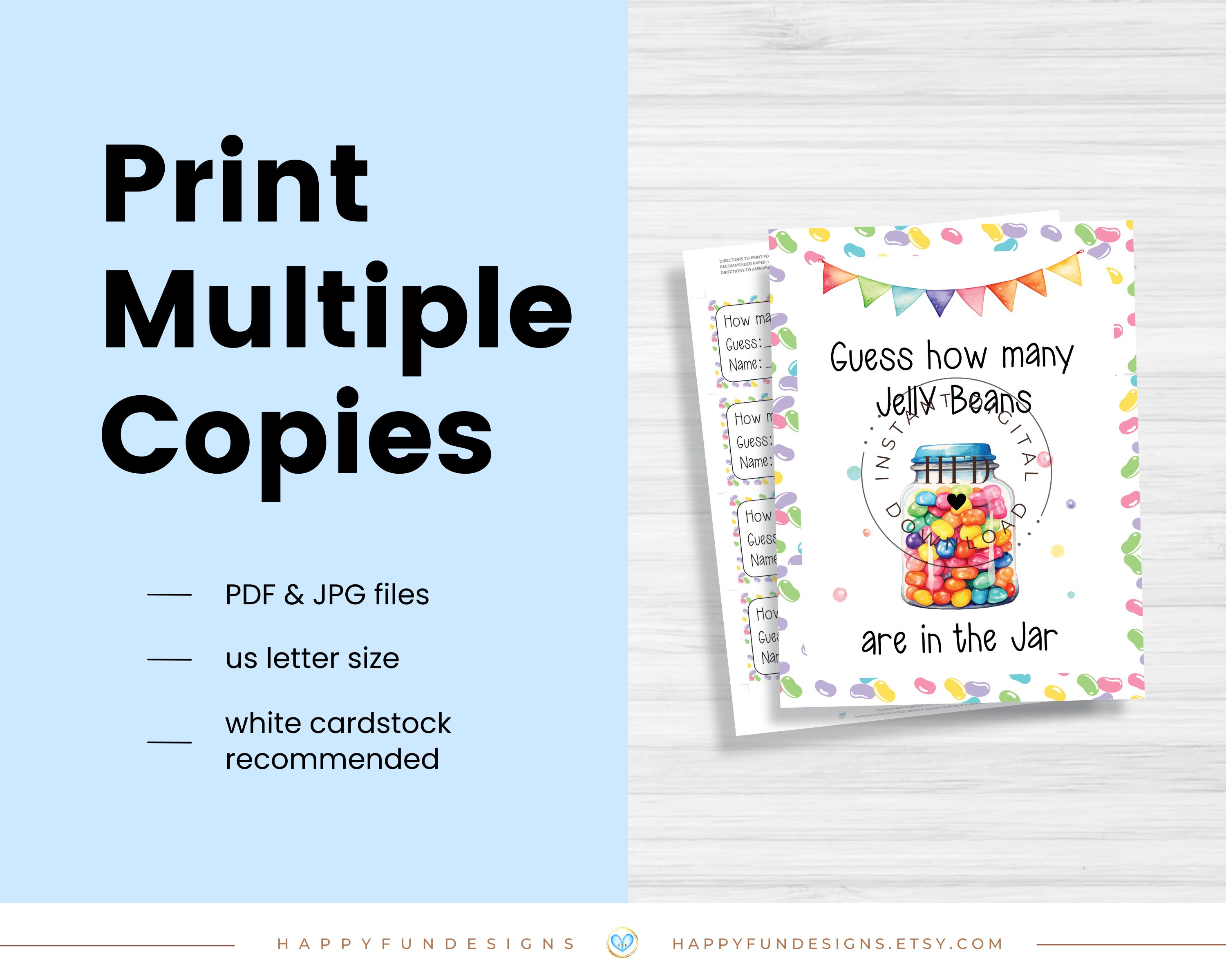 Guess How Many Jelly Beans Printable, Guessing Game Jar, Easter Church ...