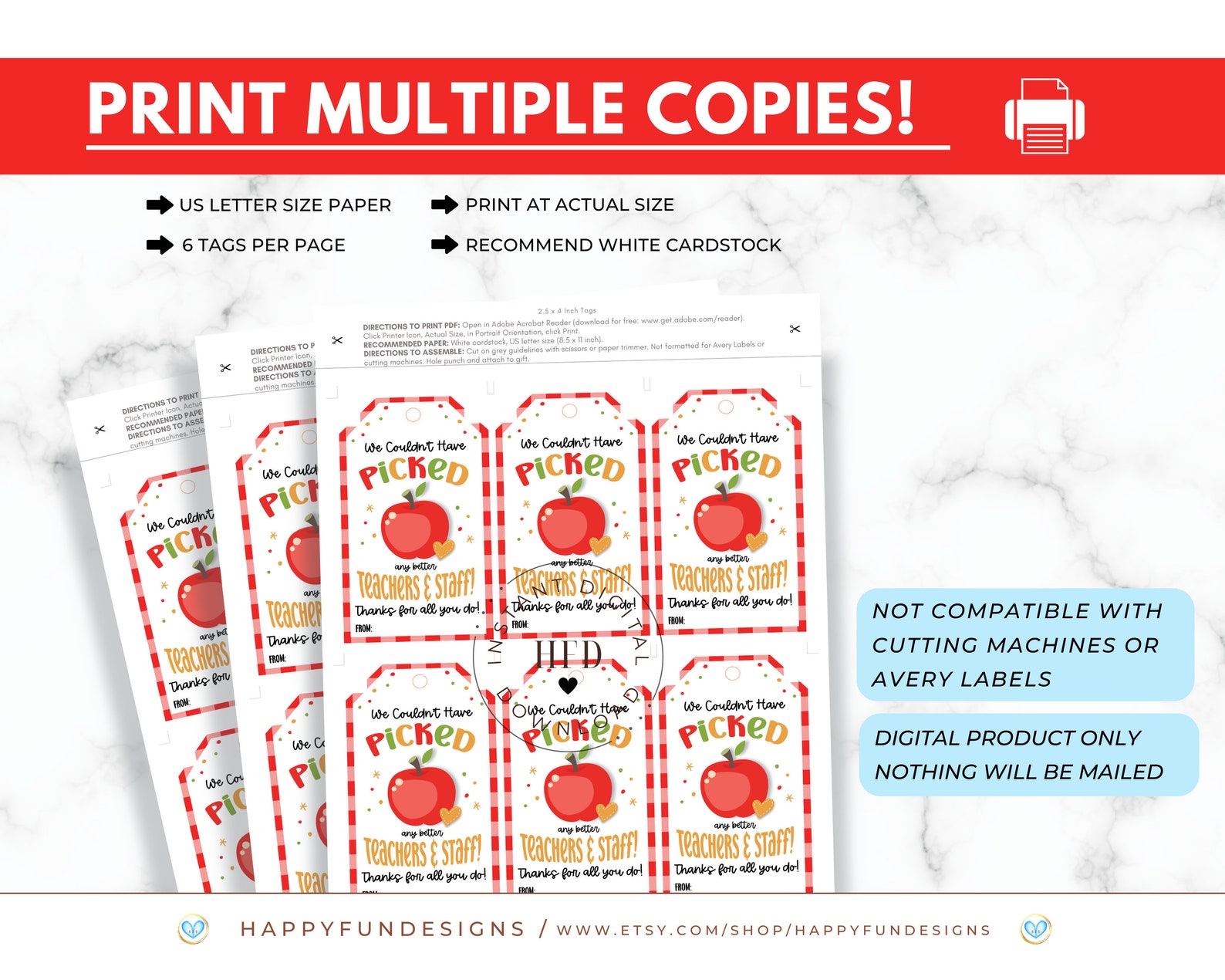 Apple Appreciation Tags Printable, Couldn't Have Picked a Better ...