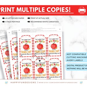 Apple Appreciation Tags Printable, Couldn't Have Picked a Better ...