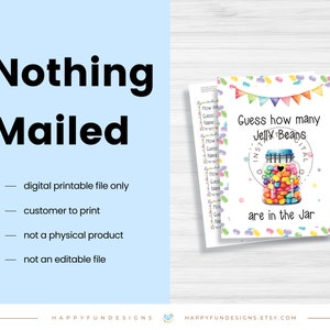 Guess How Many Jelly Beans Printable, Guessing Game Jar, Easter Church ...