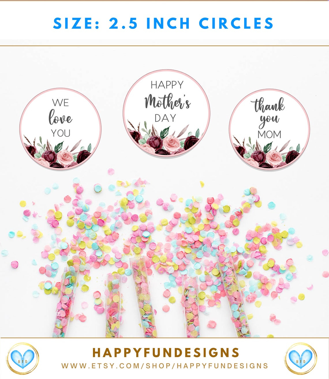 Mothers Day Cupcake Toppers Printable, Cake Pop Tags, Cupcake Topper ...