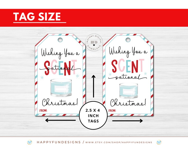 Wishing You a Scentsational Christmas Tags Printable, Cozy Christmas ...